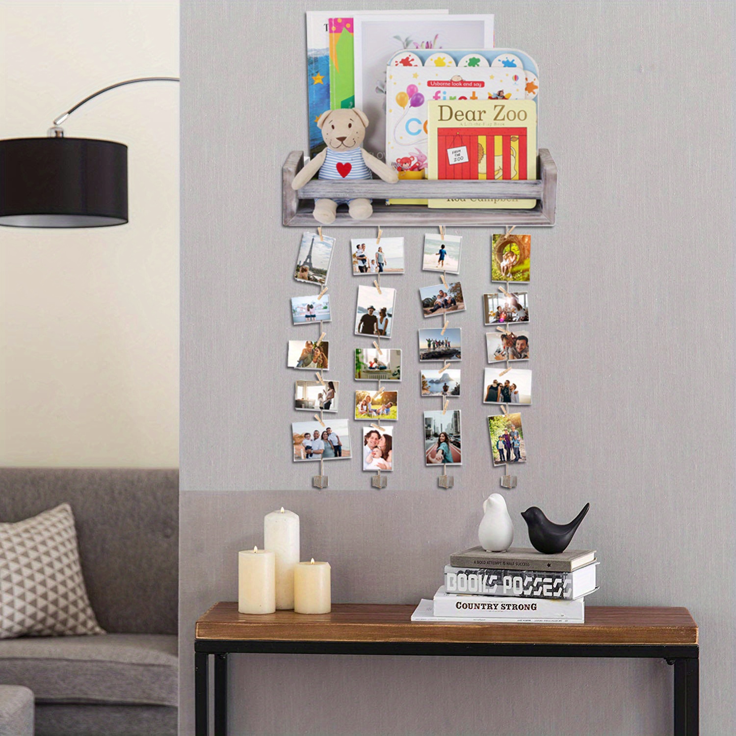 floating shelves storage photo hanging display wooden - Temu Australia