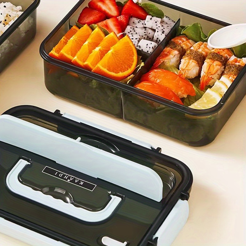Compartments Box Lid Spoon Microwavable - Temu