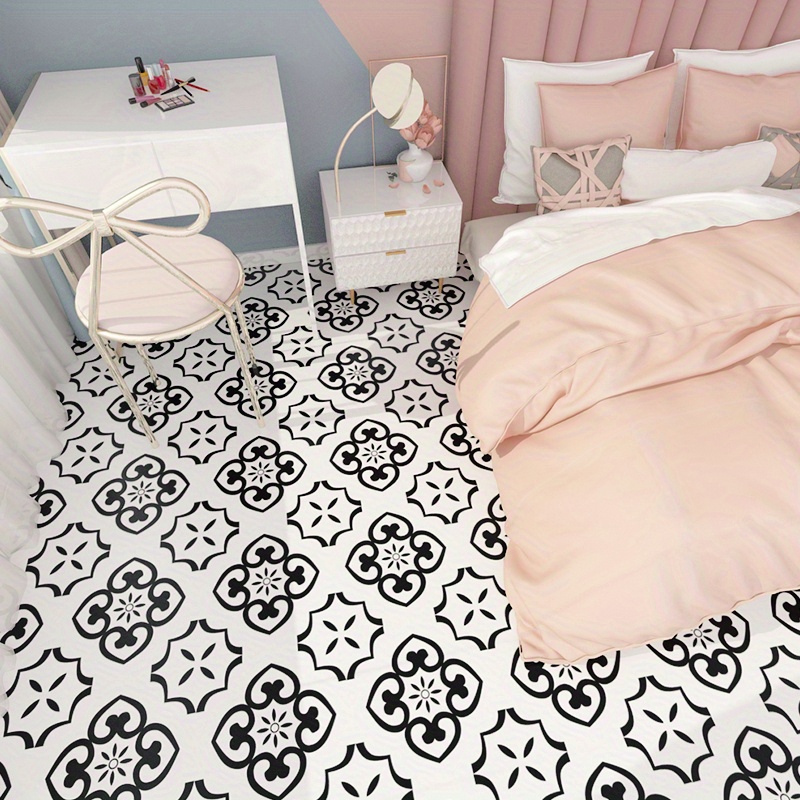 3d Kitchen Bathroom Marble Pattern Flooring Thick - Temu United