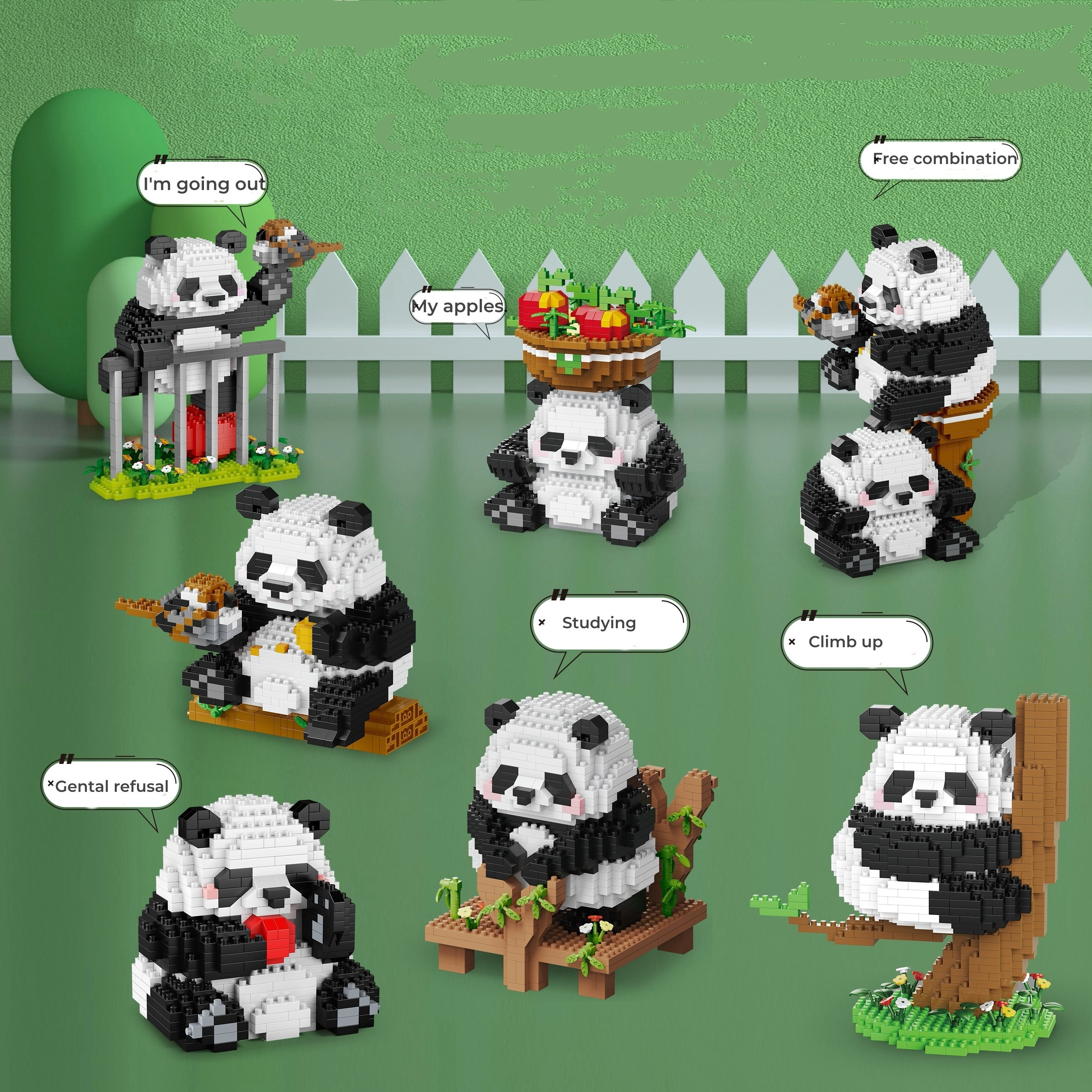 Panda Building Blocks Set A Creative Educational Toy Kids - Temu United ...