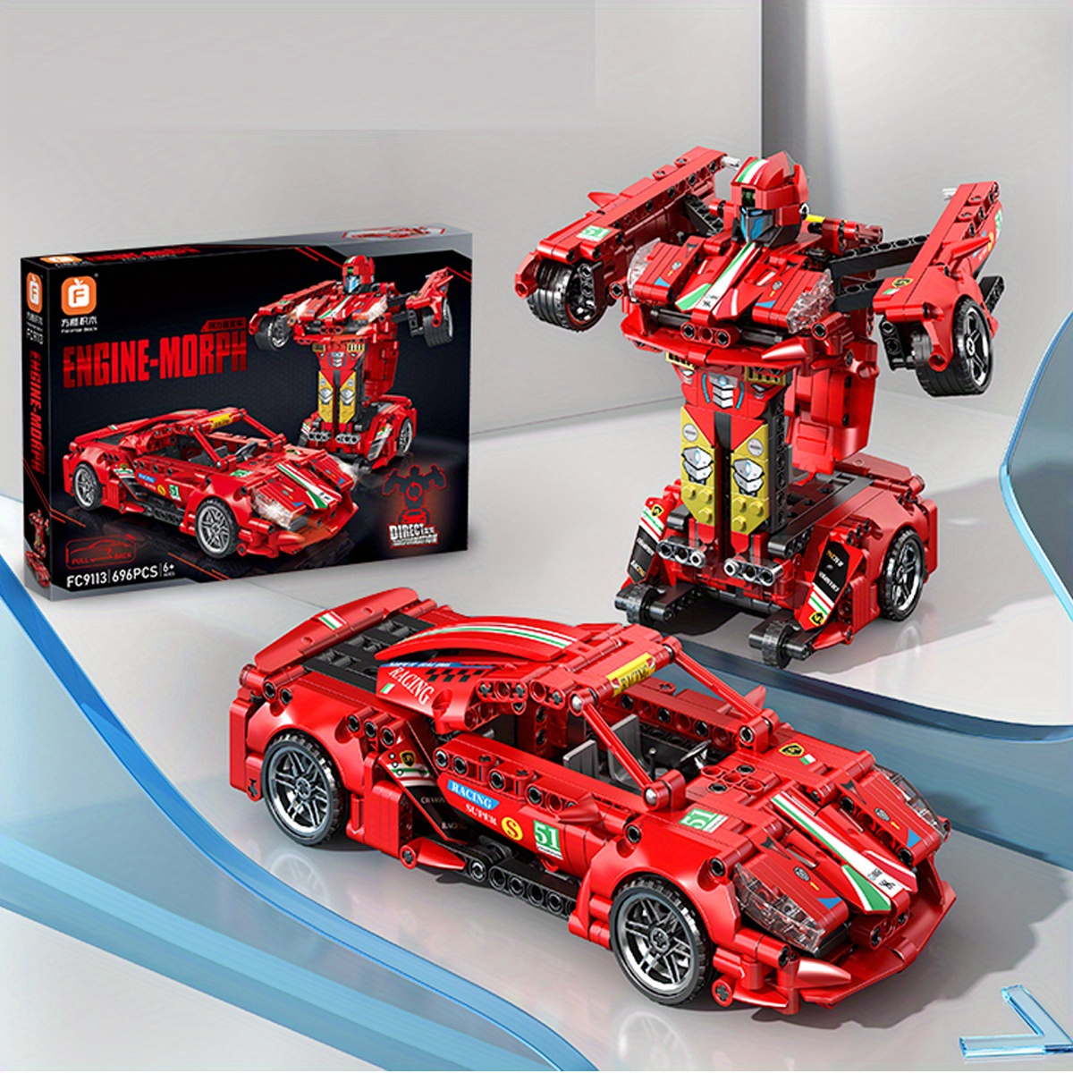 2 in 1 Splicing Building Blocks Deformation Robot Simulation - Temu New ...