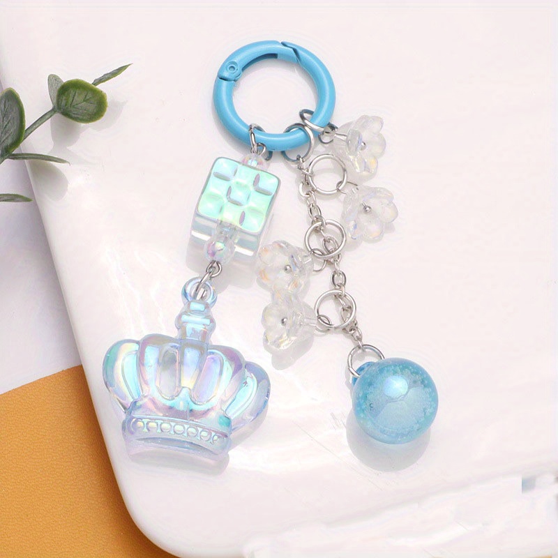 Cute Gummy Crown Keychain Flatback Pendant Charms Colorful - Temu Australia