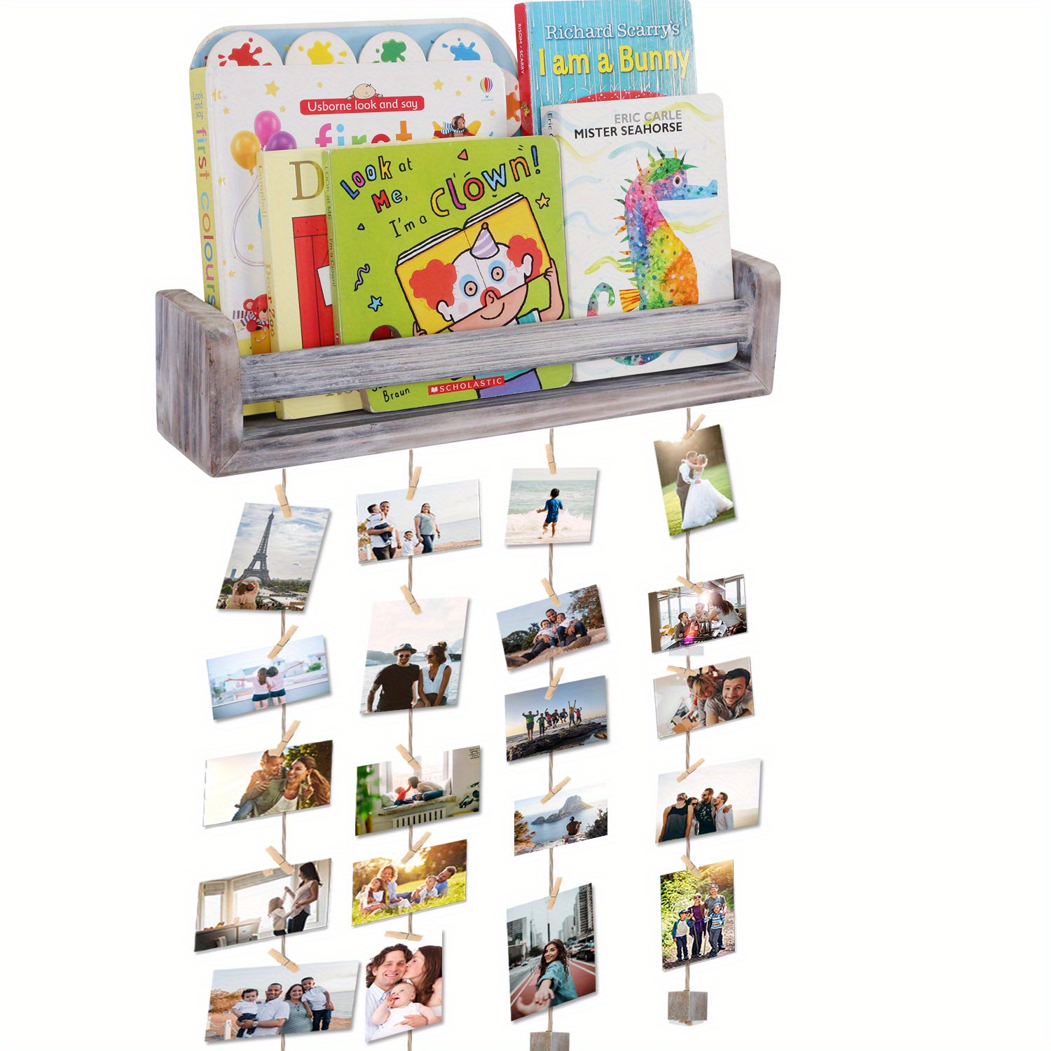 floating shelves storage photo hanging display wooden - Temu Australia