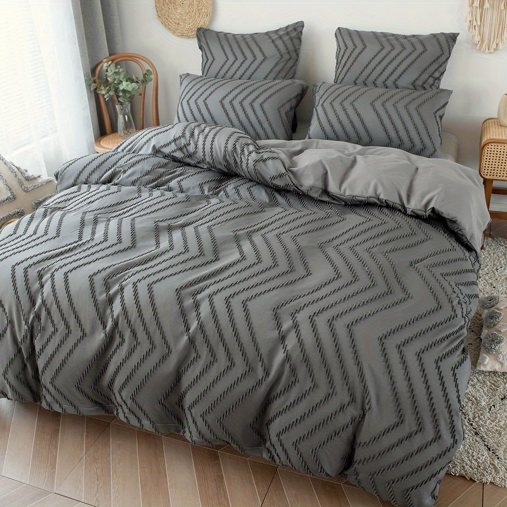 Duvet Cover Set Striped Print Bedding Set Soft Comfortable - Temu United