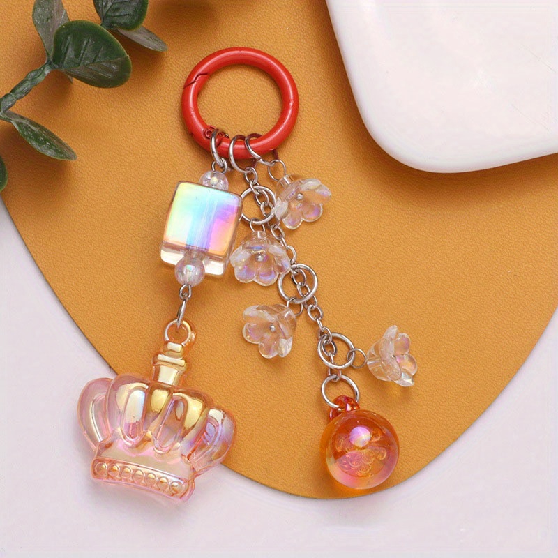 Cute Gummy Crown Keychain Flatback Pendant Charms Colorful - Temu Australia