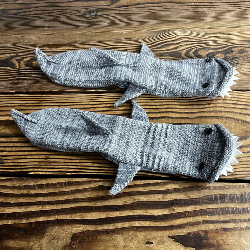 cartoon shark knit socks cute funny floor tube socks - Temu Netherlands