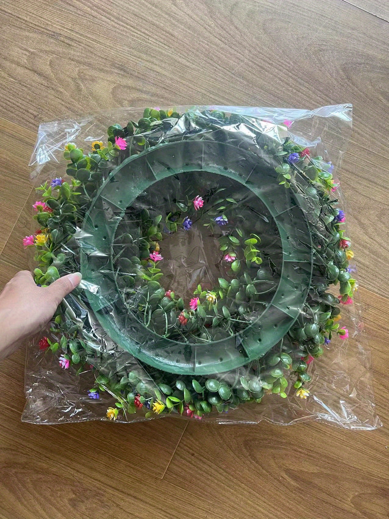 Farmhouse Spring Wreath Artificial Flowers Garden Door Decor - Temu ...
