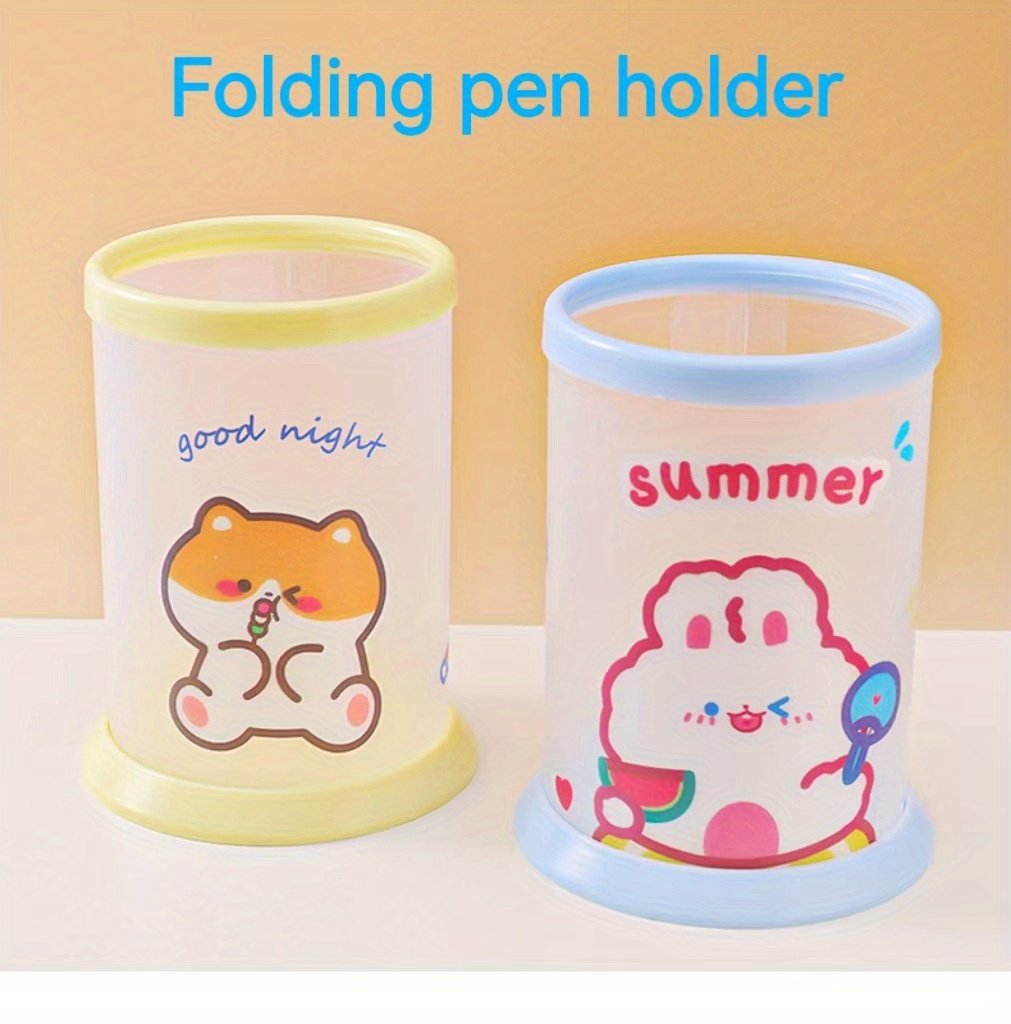 Foldable Pen Holder Stationery Pencil Storage Organization - Temu