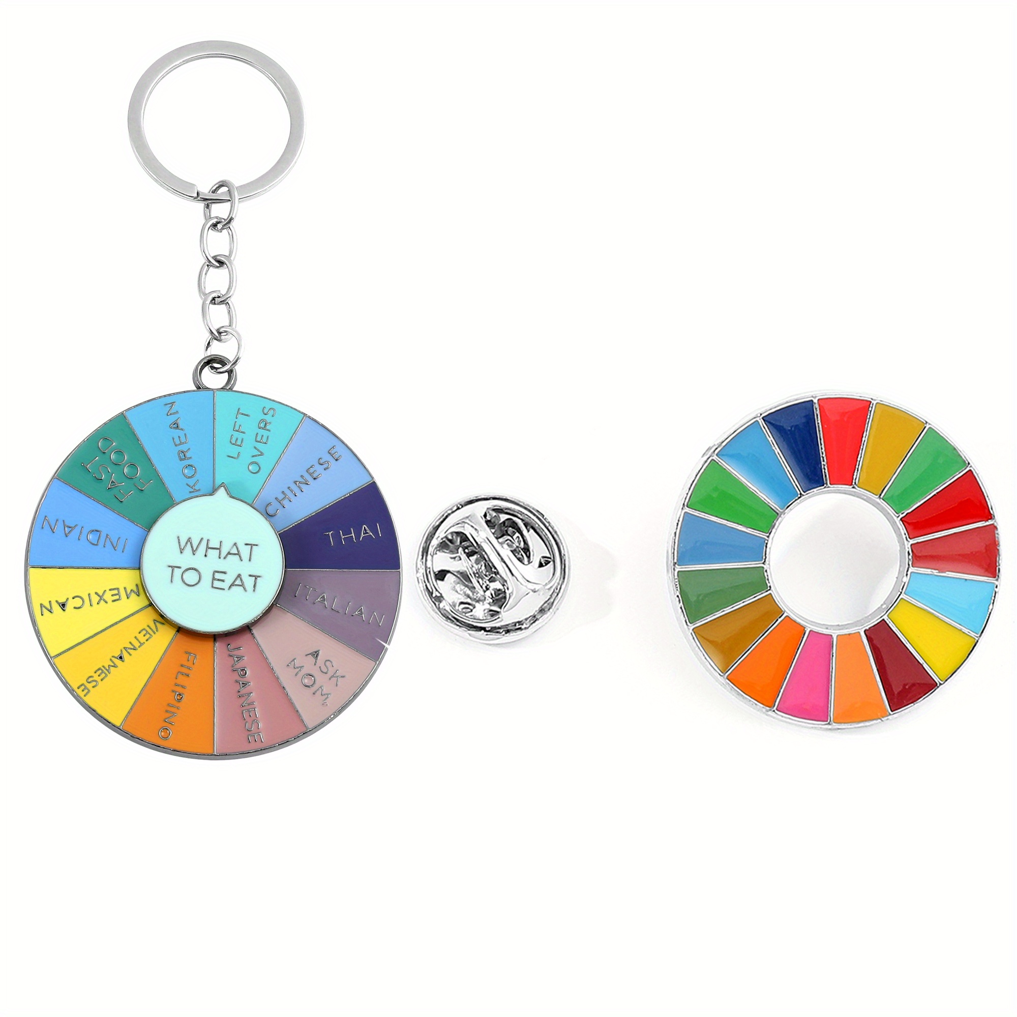 Rainbow Keychain Brooch Set Handbag Backpack Purse Accessories ...
