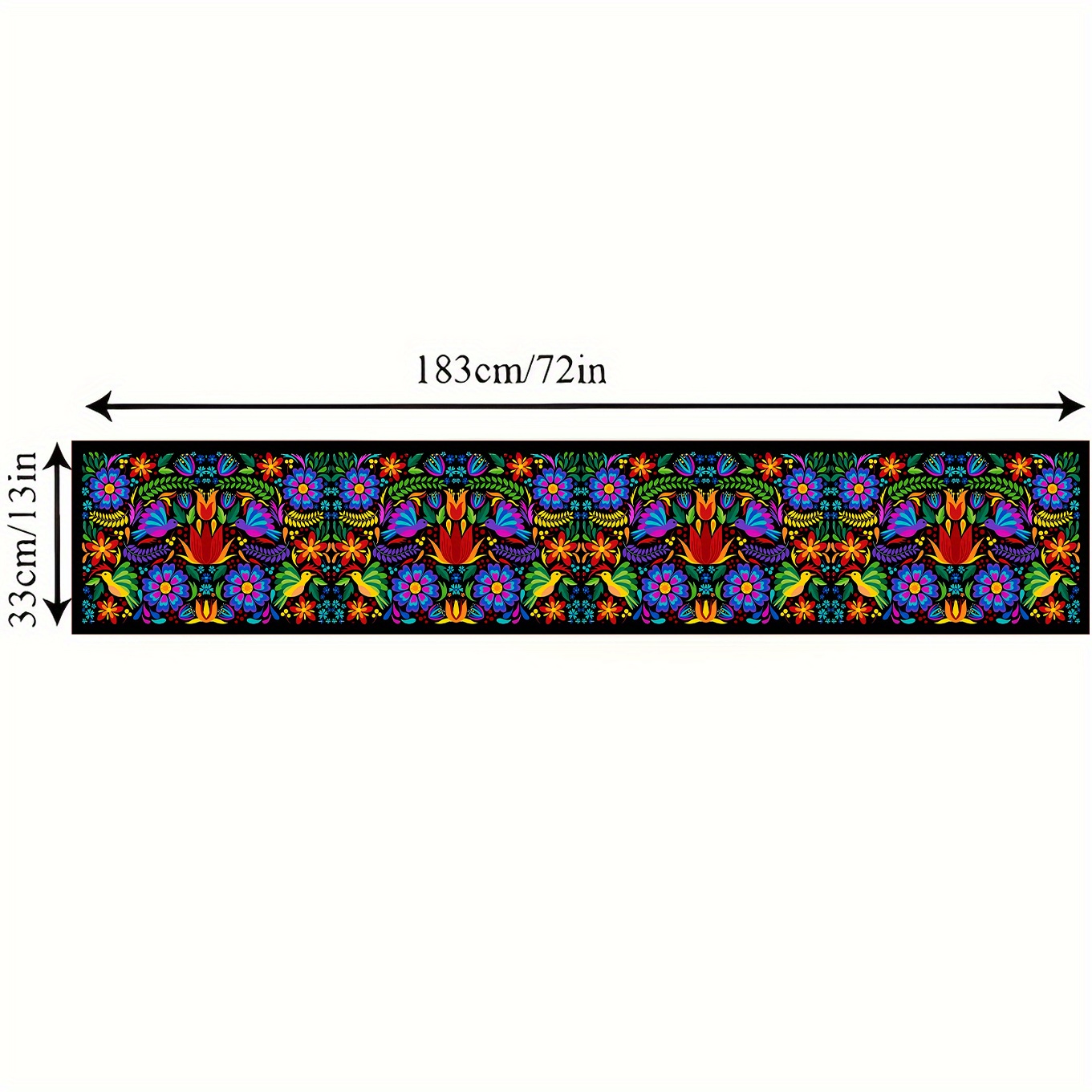 Mexican Pattern Table Runner Fabric Retro Mexico Dia De Los - Temu ...