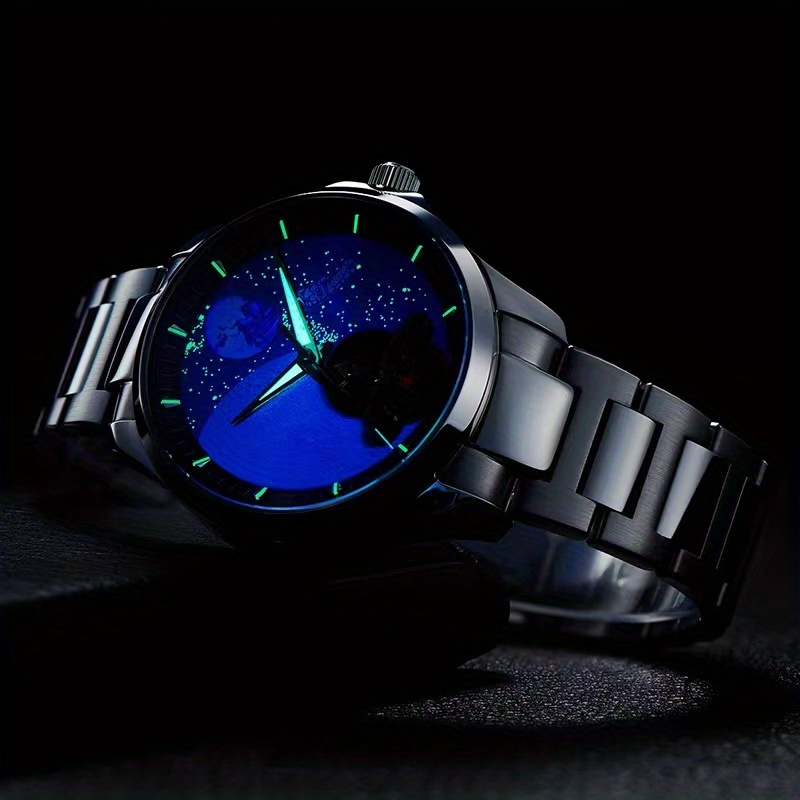 1pc Reef Tiger Mens Watch Hobo Earth Tourbillon Star Meteorite Face ...
