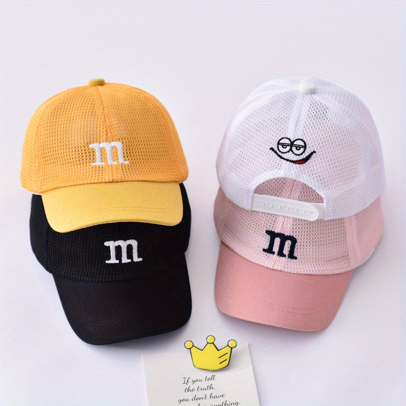 Cute Cartoon Alphabets " M "embroidered Baseball Cap - Temu Norway