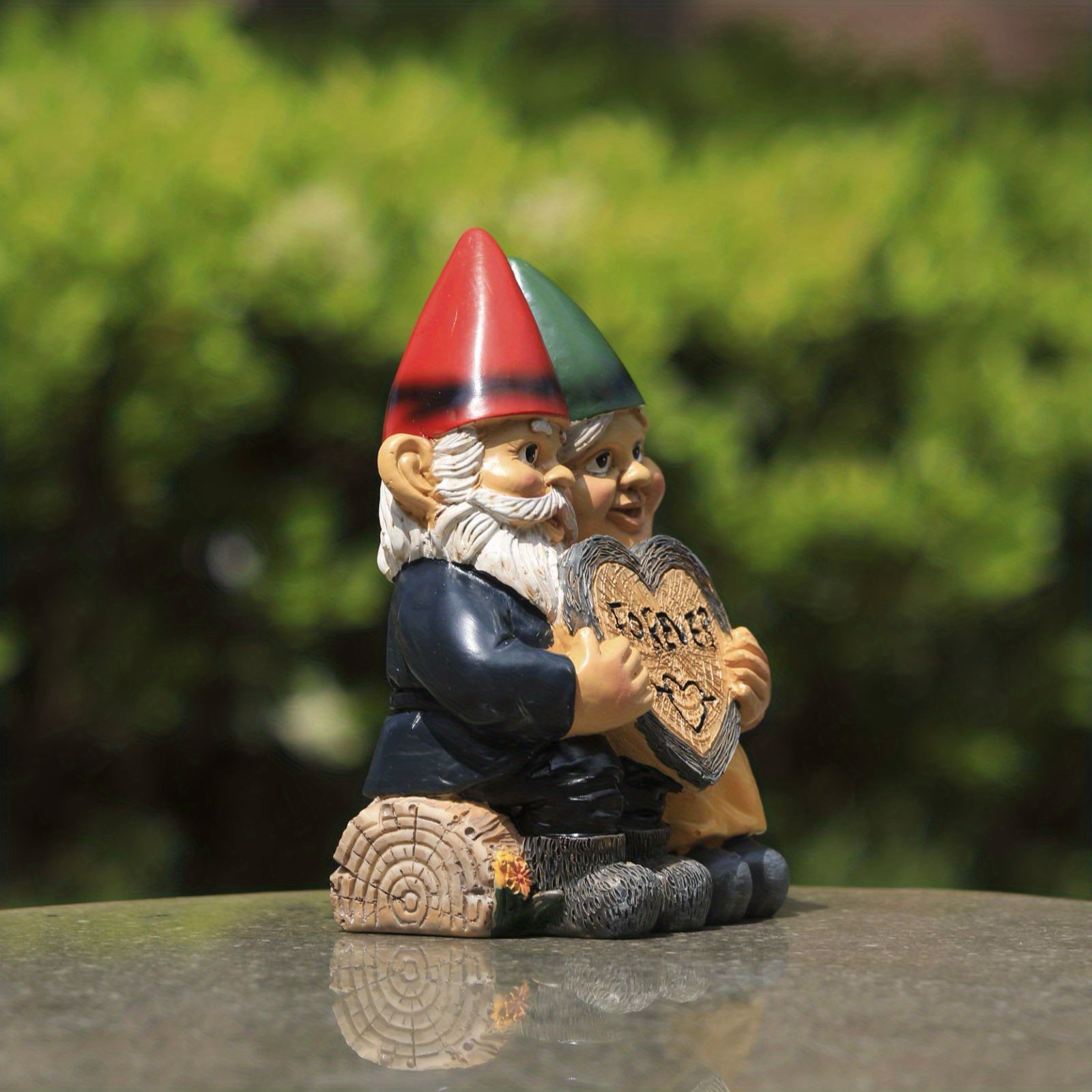 Gnome Couple Love Heart shaped Resin Decoration Indoor - Temu Australia