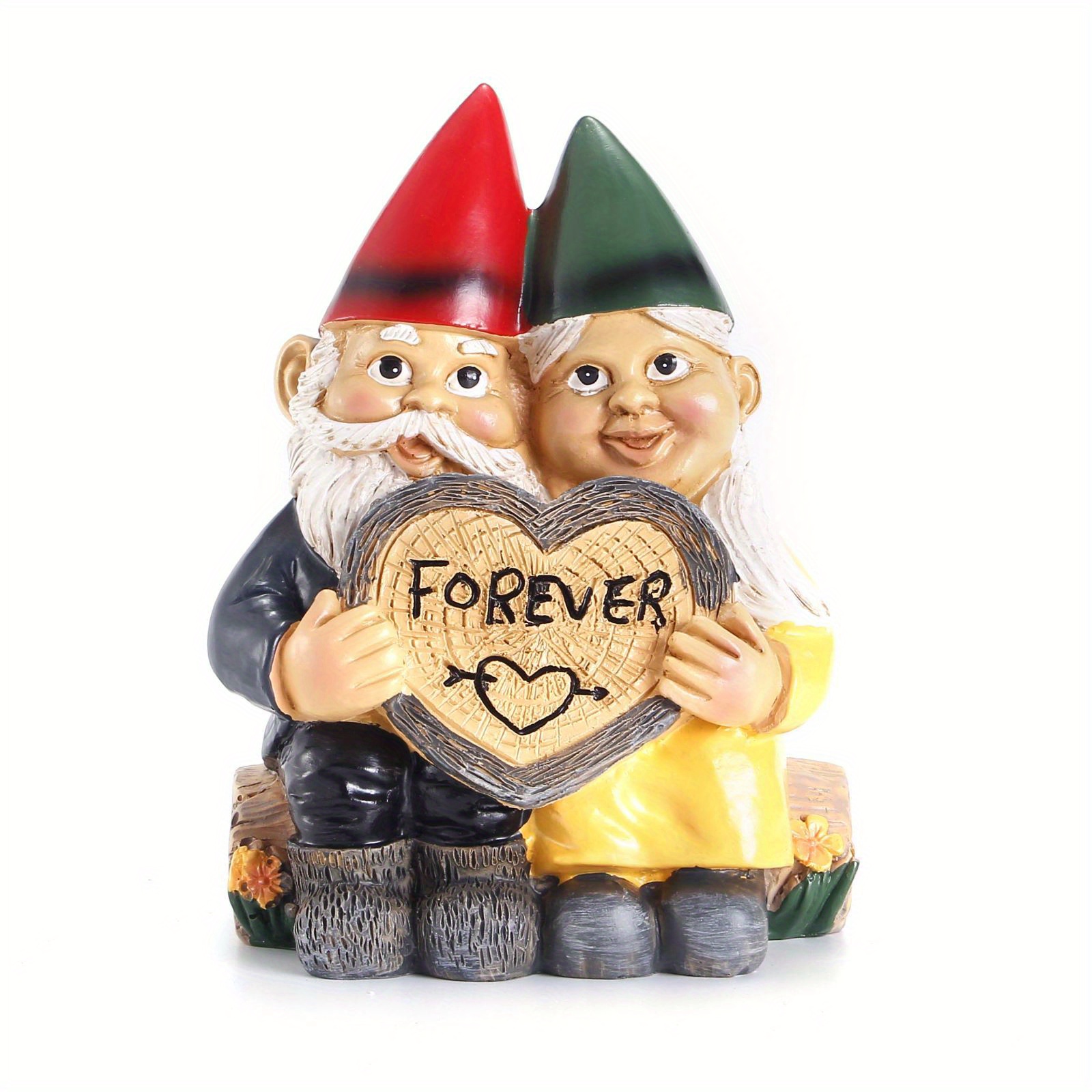 Gnome Couple Love Heart shaped Resin Decoration Indoor - Temu Australia