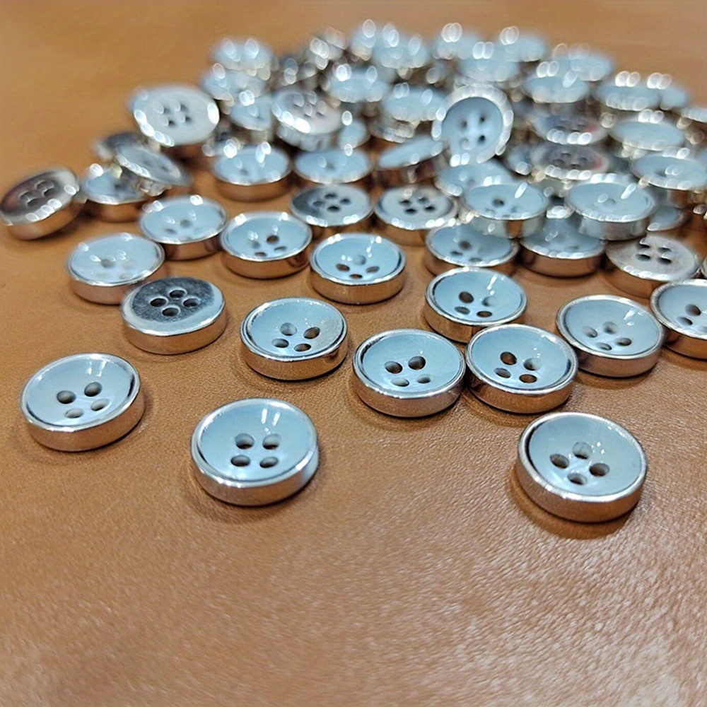 50pcs 1 1cm Four Holes Plastic Buttons Shirt Buttons Garment Sewing ...
