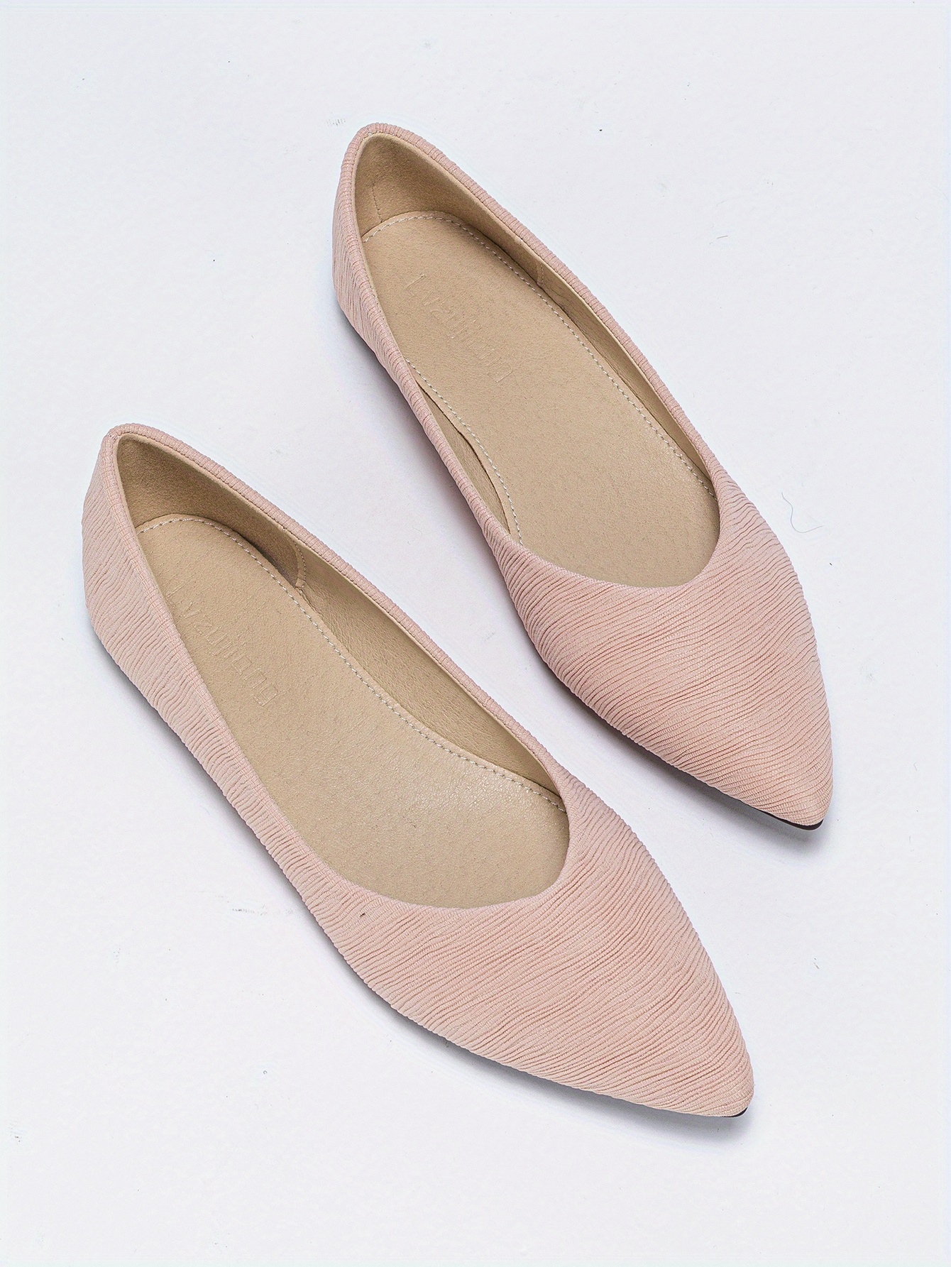 Womens Pointed Toe Ballet Flats Solid Color Soft Sole Slip Temu