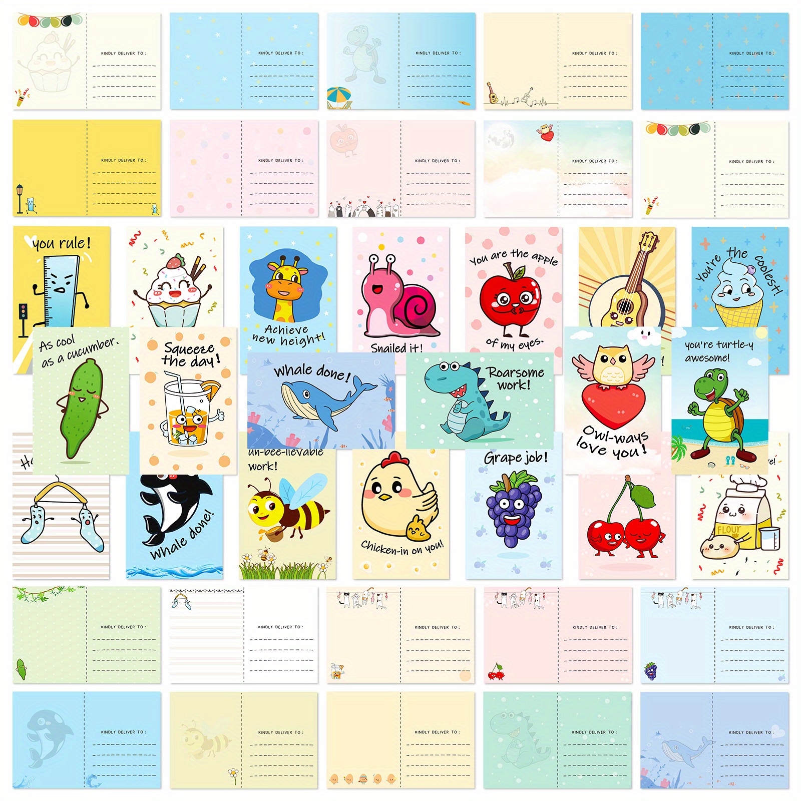 20 Children's Pun Postcards Gifts - Temu Australia