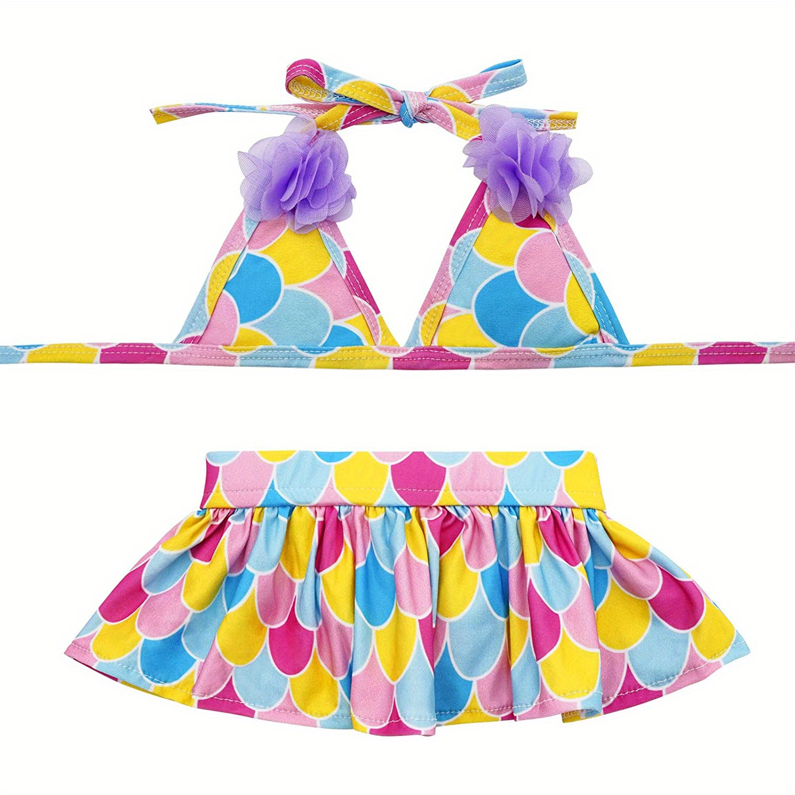 Dogs Bikini Swimsuit Set For Small And Medium Dogs Mermaid Swim Tutu ...