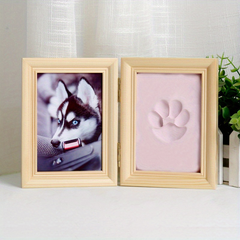 Dog Paw Print Kit Pet Paw Print Impression Kit Wooden Pet - Temu
