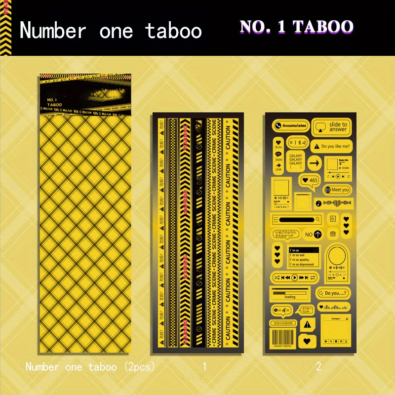 High Beauty Heartbeat Warning Line Handbook Sticker Pvc - Temu Canada