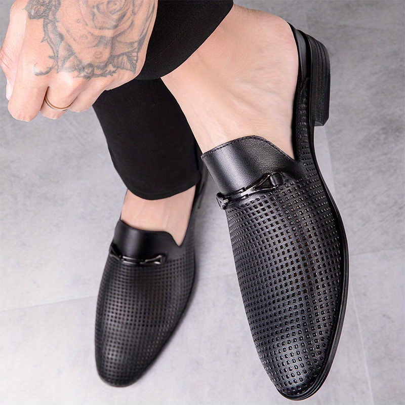 Mens Fashionable Hollow Out Pointed Toe Non Slip Mules Trendy Non Slip Slippers For Outdoor 2023 ...