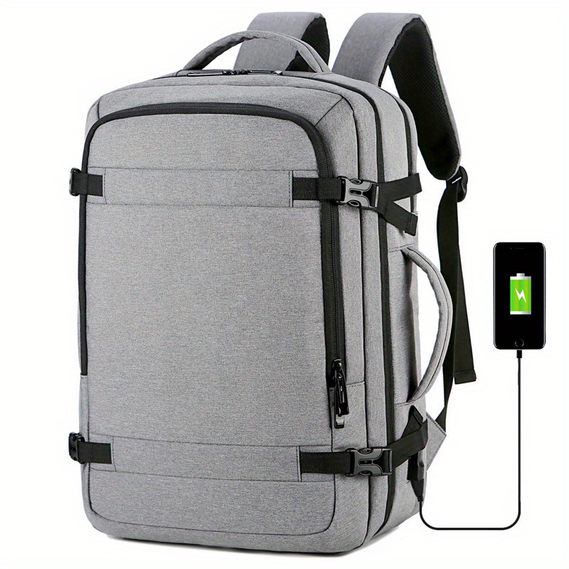 Large Capacity Travel Laptop Backpack Usb Charging Tech Backpack Heavy ...