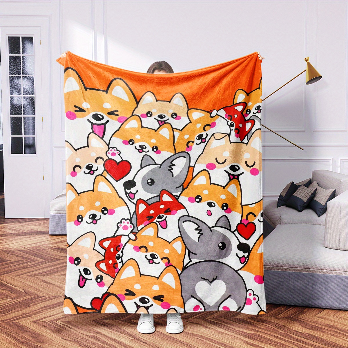 Soft Warm Animal Print Flannel Blanket Couch Sofa Office Bed - Temu ...