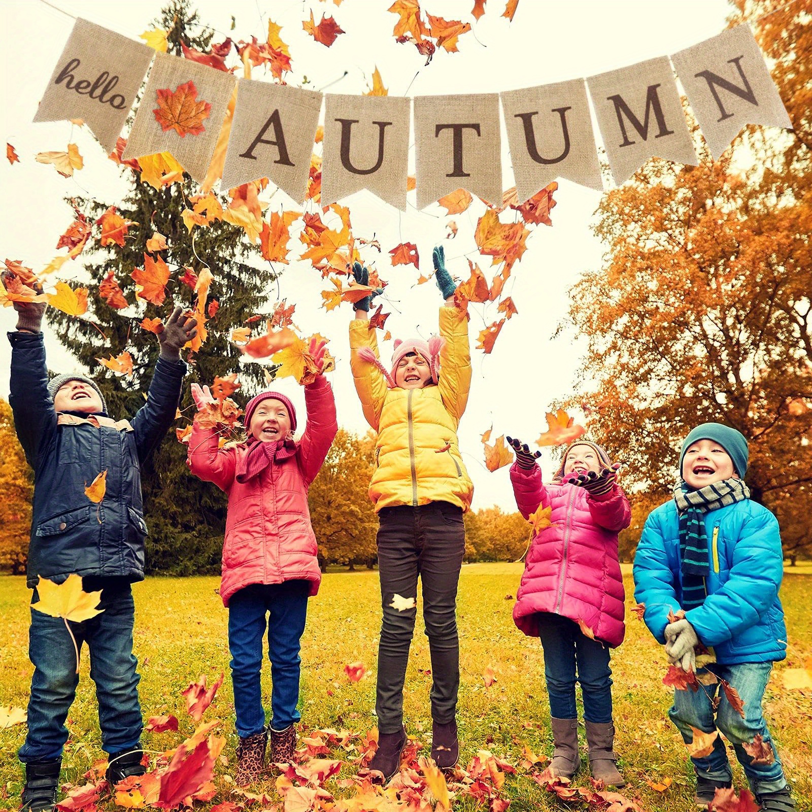 Hello Autumn Letter Garland Hanging Banner Brown Letter - Temu United ...