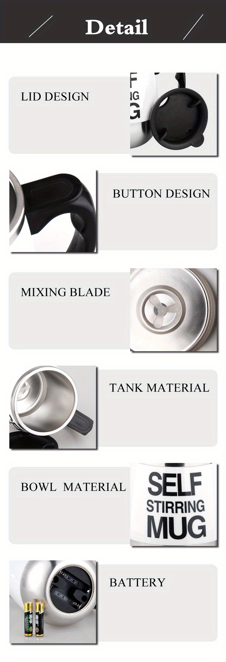 1pc 450MLの自動かき混ぜ磁気マグ シェフ用ステンレススチール電動 ジーセルフ コーヒーミ - Temu Japan