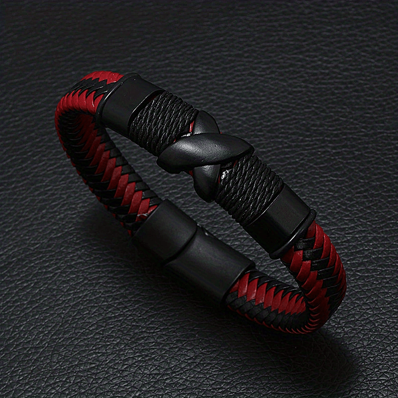 Men's Trendy Retro Braided Detail Layered Bracelet Gift - Temu New Zealand