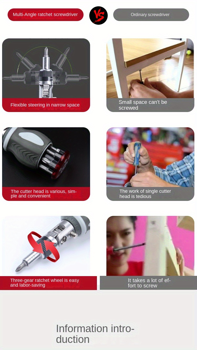 Multi angle Ratchet Screwdriver Set Adjustable Multi - Temu