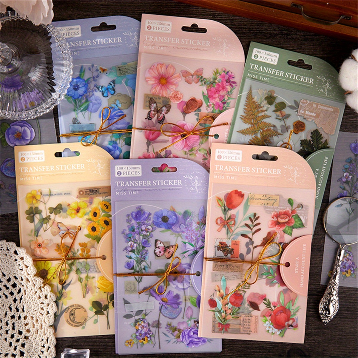 Transfer Printing Stickers Retro Natural Journal Diary - Temu