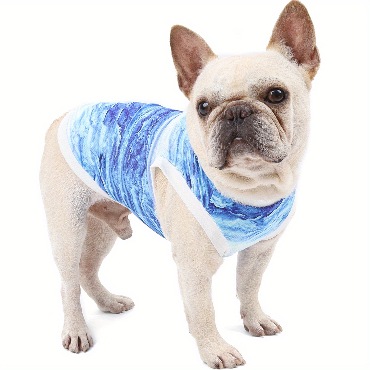 Dog Cooling Vest T Shirt Summer Breathable Pet Clothes Soft Breathable ...