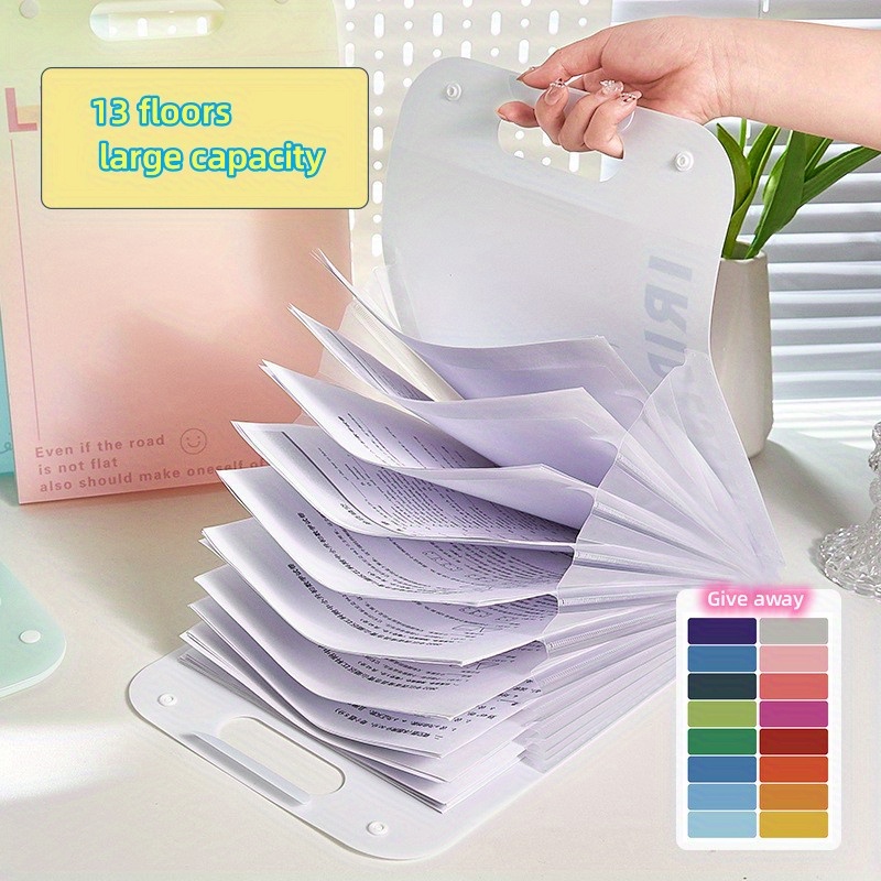 13 layer Portable A4 Folder Multi layer Large Capacity Organ - Temu ...