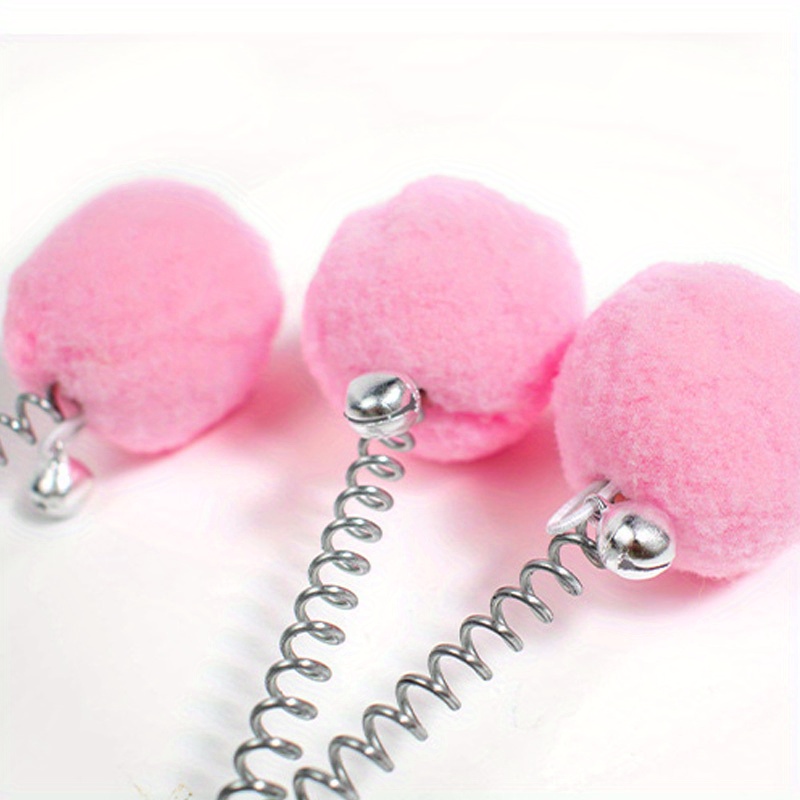 Pom Pom Decor Cat Teaser Spring Stick Suction Cup Cat - Temu Netherlands