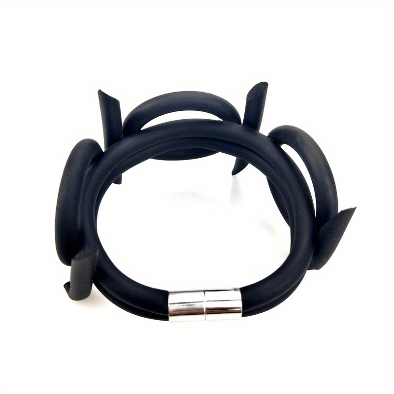 Colorful Niche Design Rubber Bangle Bracelet Boho Gothic - Temu New Zealand