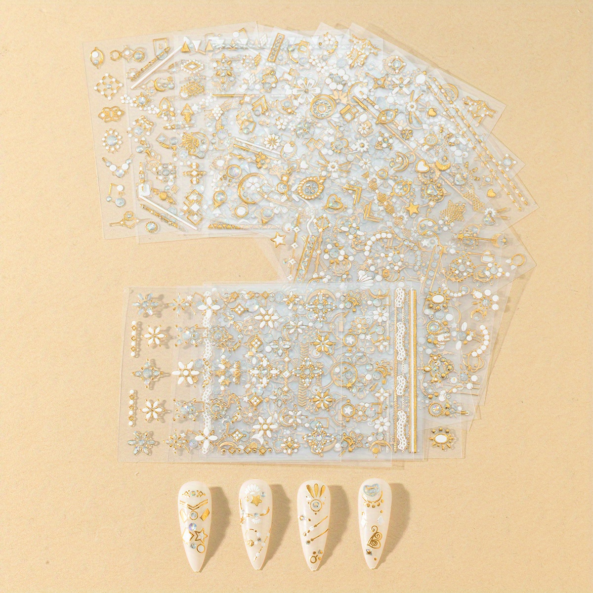 3d ネイルアートステッカー 自己粘着ムーンスターハートネイルアートデカールネイル Diy 用 Temu Japan