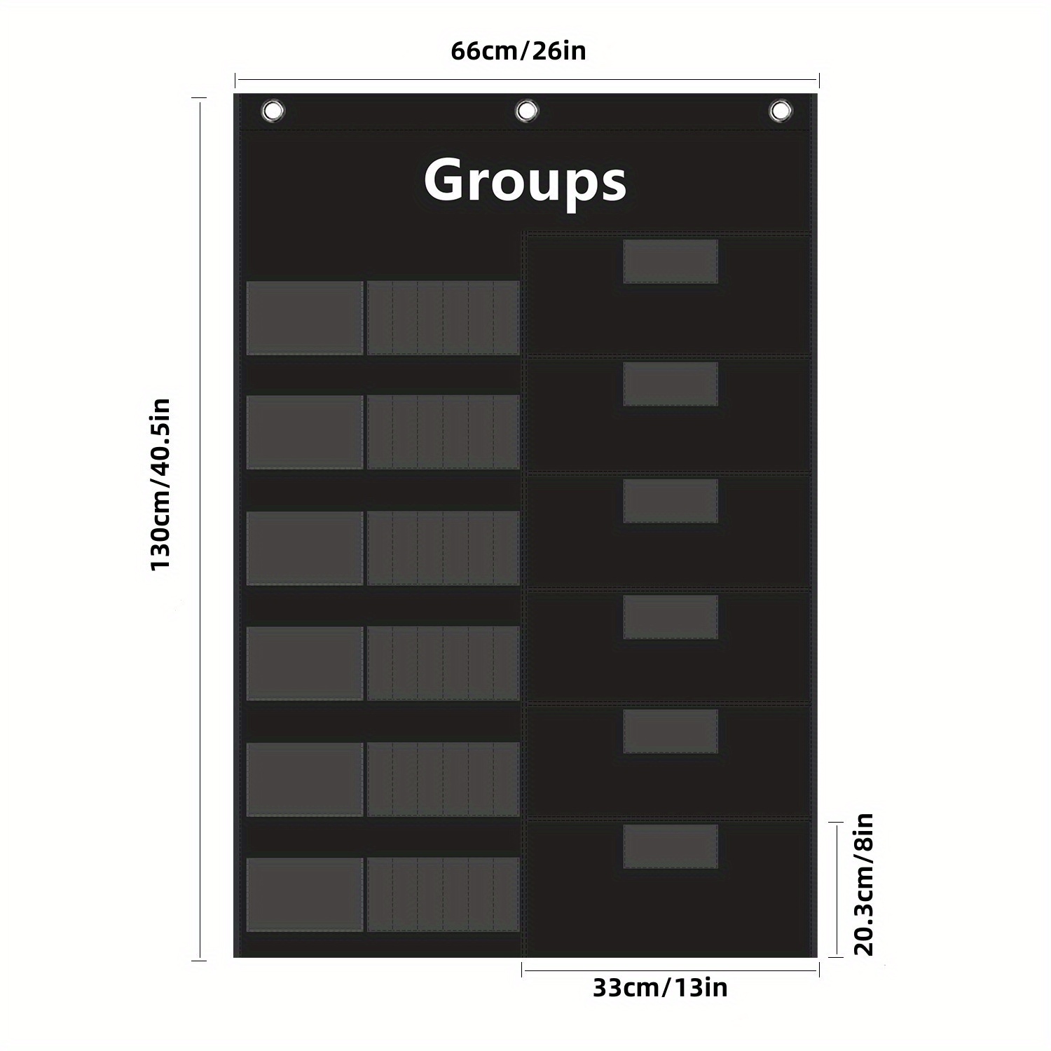 Small Group Management Pocket Chart Classroom 96 Cards Black - Temu