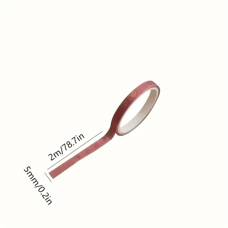 20 롤의 핫 스탬핑 일본 바람 테이프 세트는 저널 다이어리 스크랩북 선물 포장 Diy 5mm 미세 색상 핫 Temu Korea