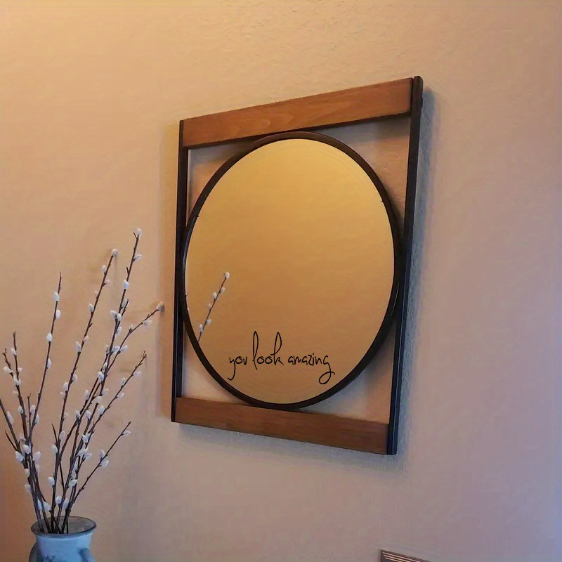 Wall Sticker Mirror Decor Sticker Look Sticker - Temu Philippines