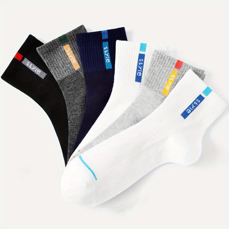 Men's Cotton Socks Casual Business Socks Breathable Soft - Temu United ...