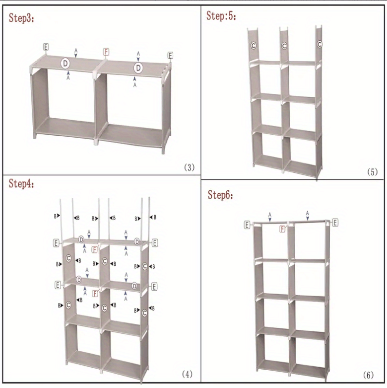9 story 3 row Bookshelf Modular Storage Rack Vertical - Temu
