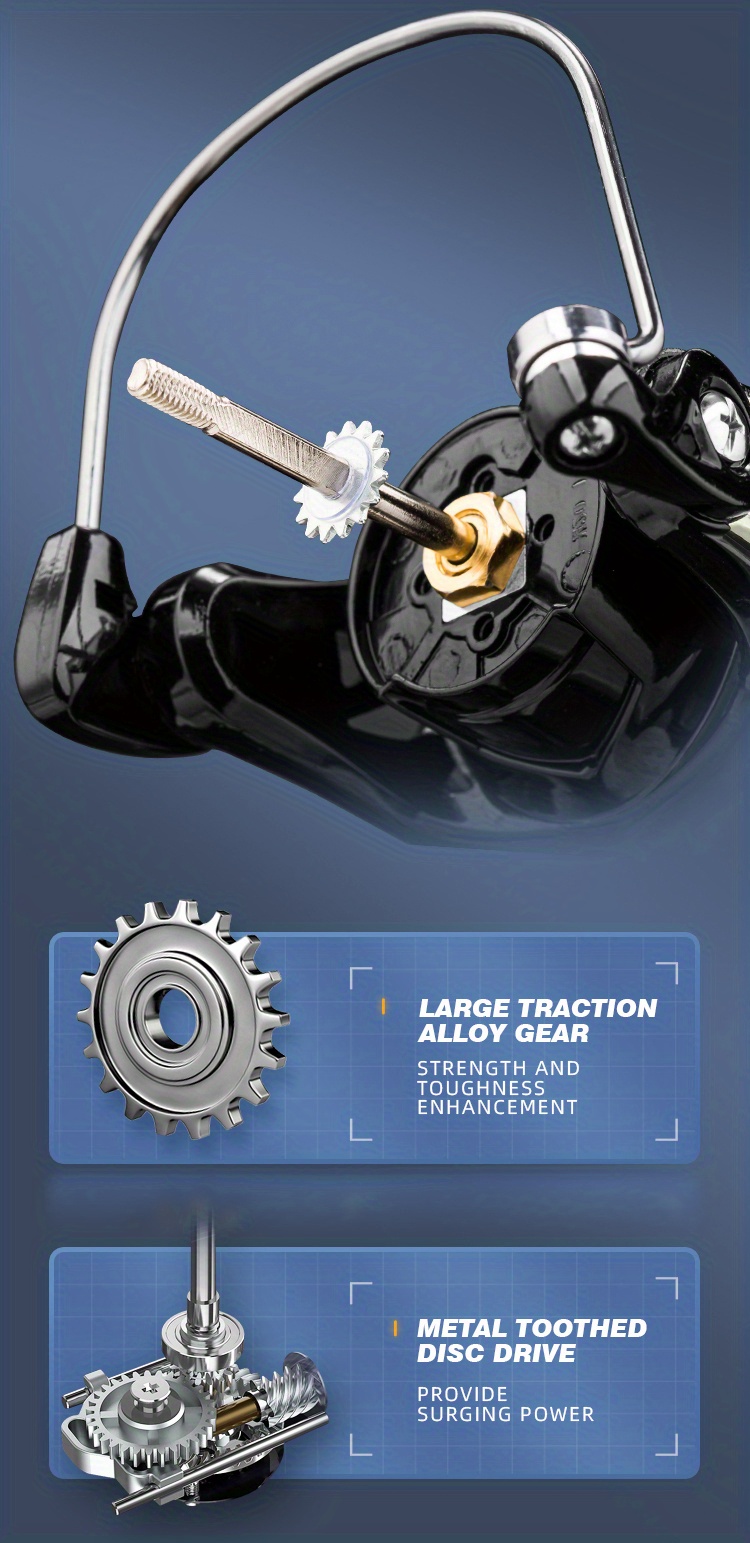 5.2:1 Gear Ratio Fishing Reel Stainless Steel Spinning Reel - Temu