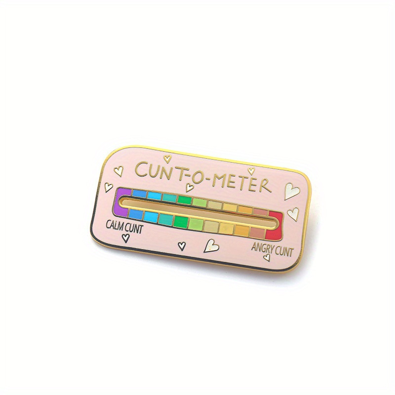 Social Battery Interactive Enamel Pin Funny Mood Slidable Temu Australia
