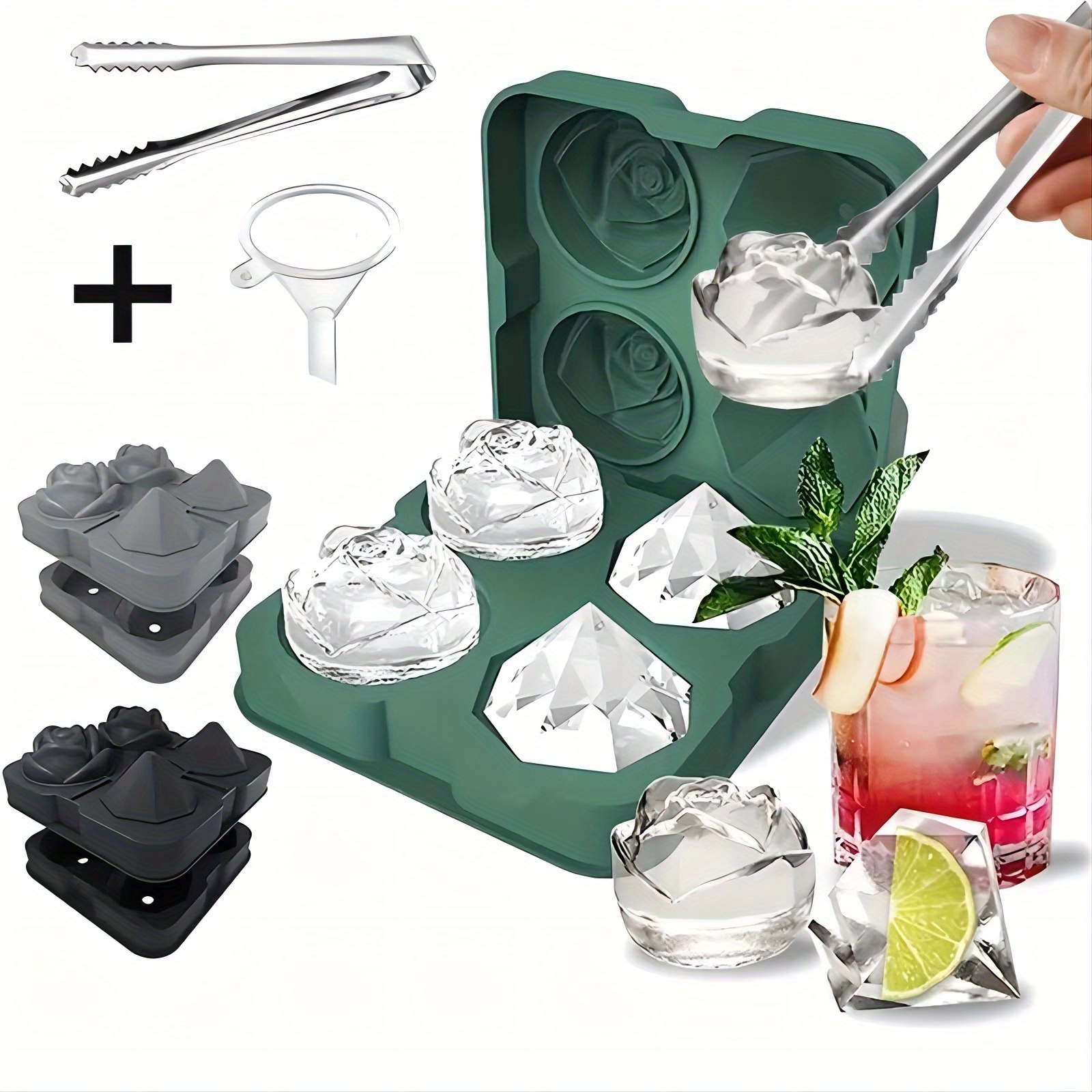 tray 2 silicone rose 2 ice - Temu