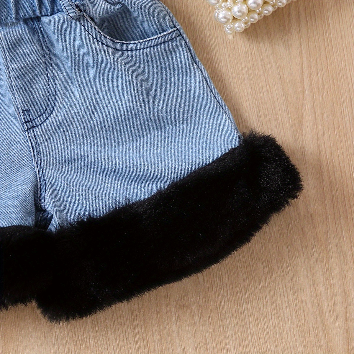 Girls Short Sets Cute Artificial Fox Furs Cami Crop Top - Temu New Zealand