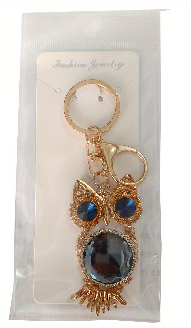 Crystal Owl Keychain Cute Animal Hanging Key Ring Purse Bag - Temu Norway