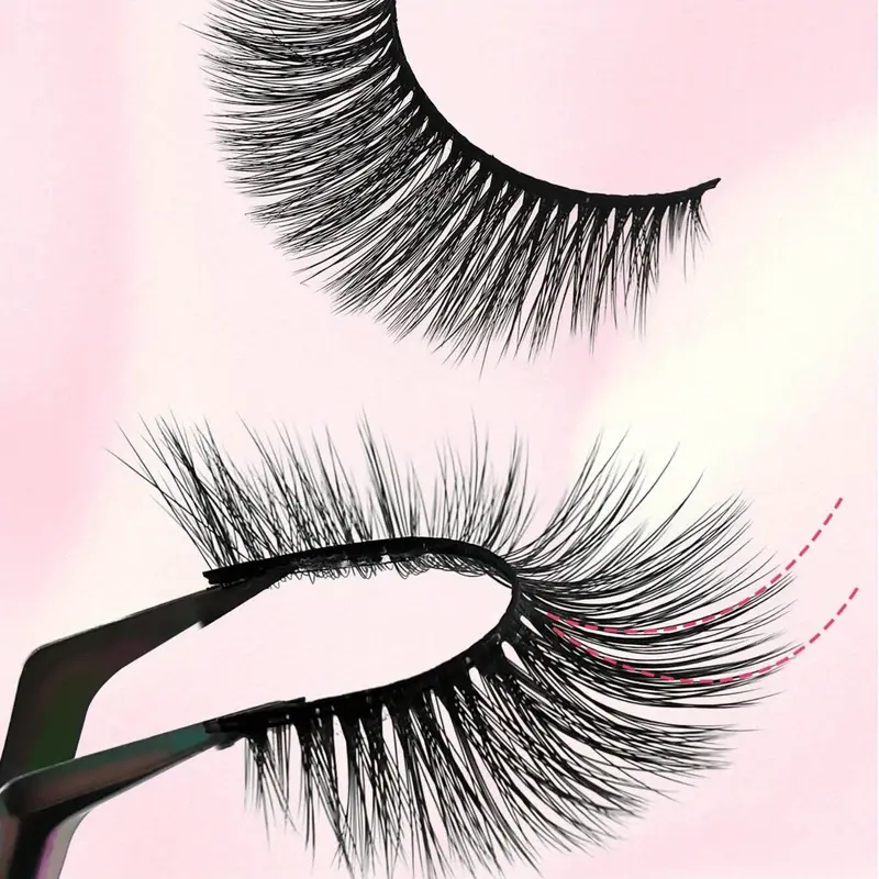 Cat Eye Lashes Fluffy Faux Mink False Eyelashes Wispy Handmade