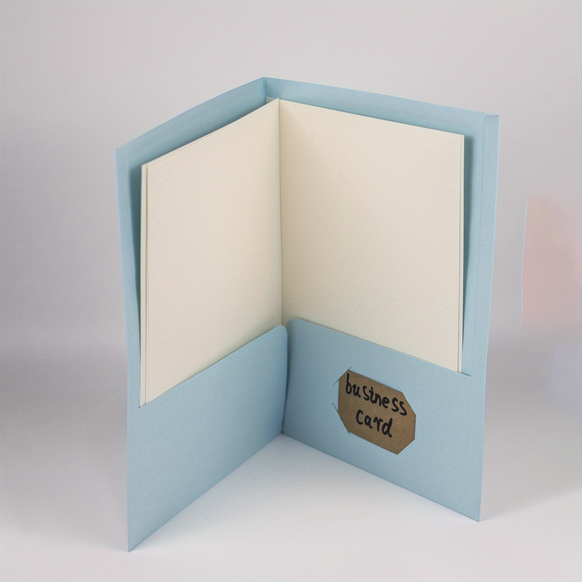 Pocket Folder Letter Size 5 Colors Single Business Card Slot - Temu ...