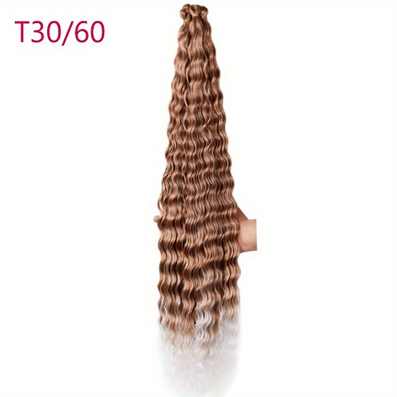 Ombre Deep Wave Twist Crochet Braids Synthetic Afro Curls - Temu